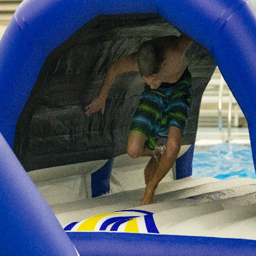 Aquaglide -subway- inflatable -slide- climbing -playstation